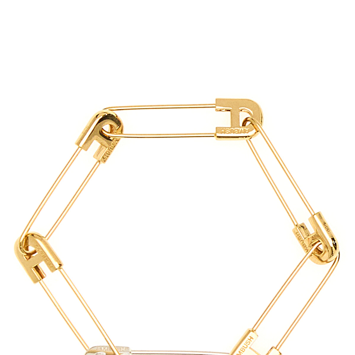 Two-tone metal "A" Safety Pin Link bracelet – G&B