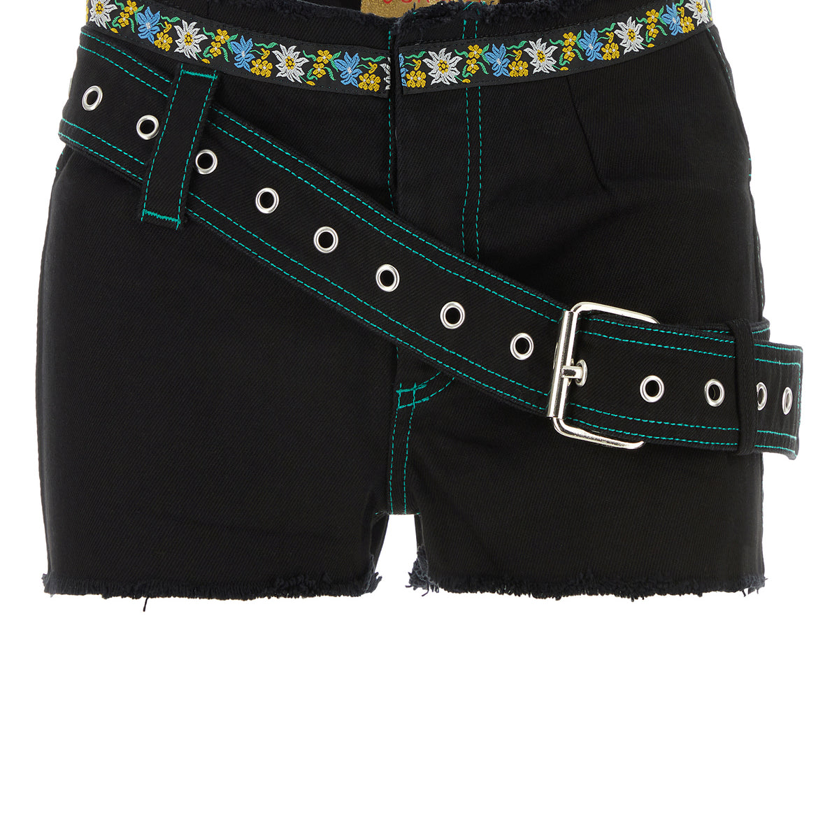 Black denim Robin shorts – G&B