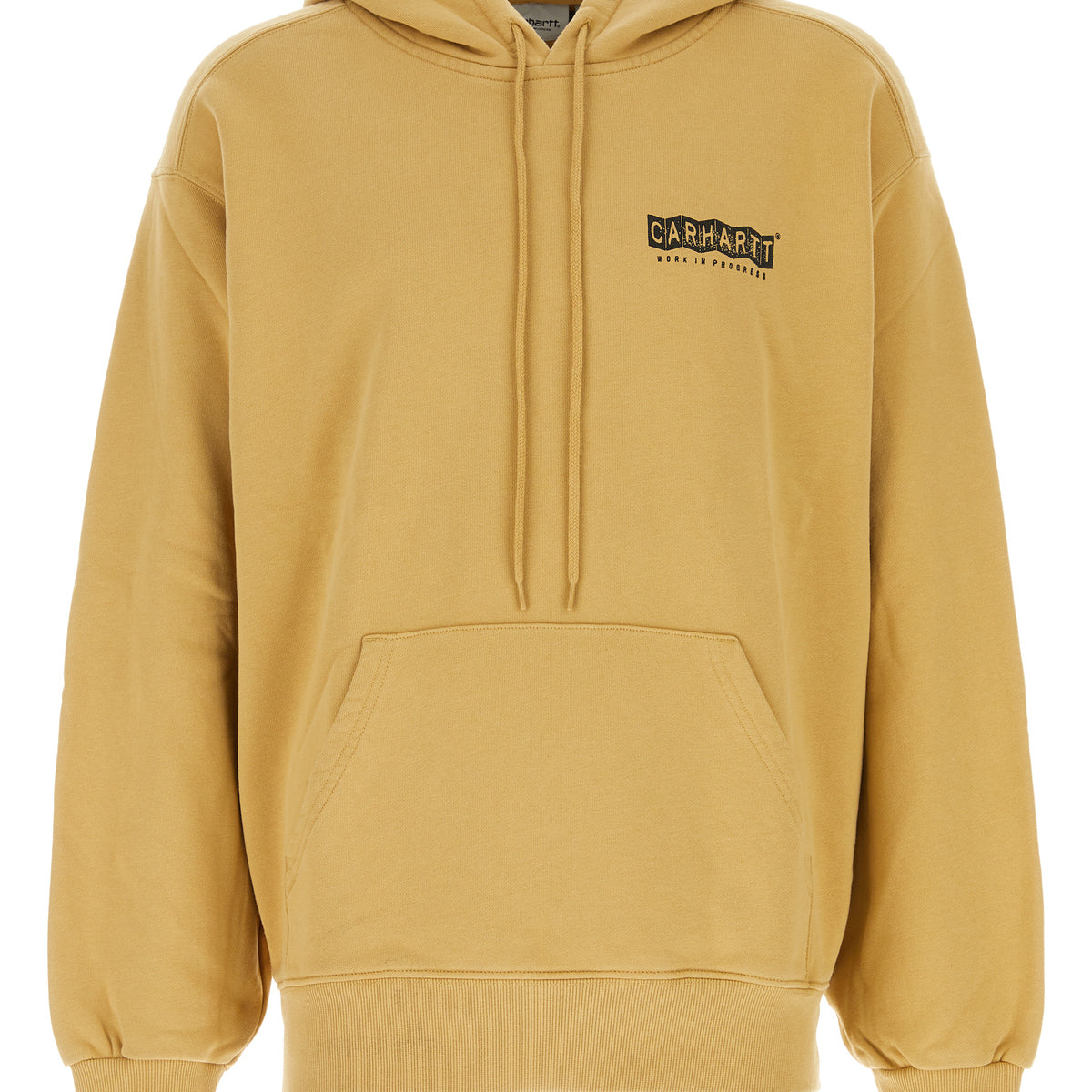 Hooded Stamp Sweat in cotone senape – G&B