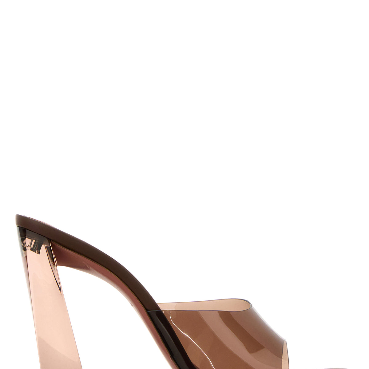 Brown PVC Brigitte mules – G&B