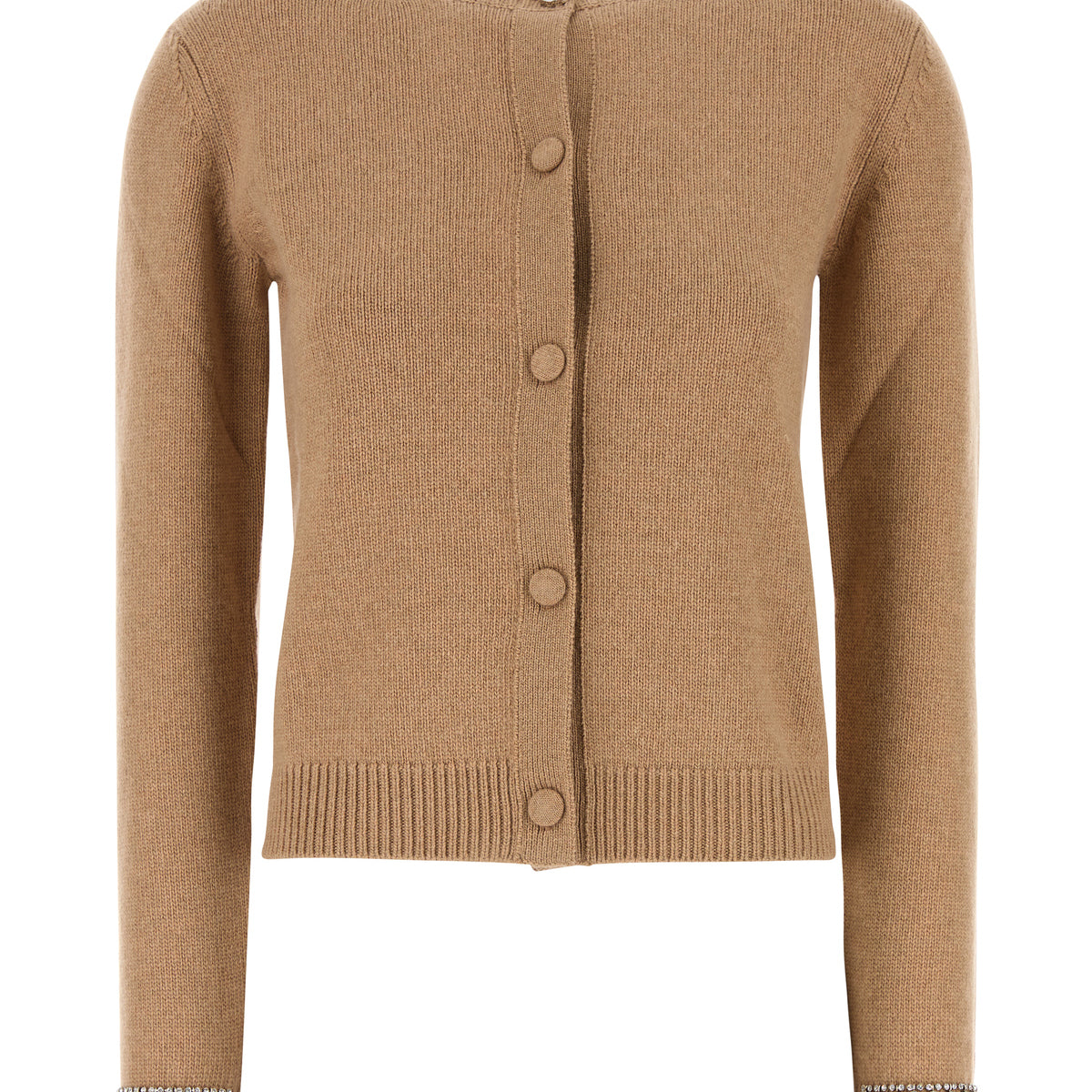 Cardigan in misto lana cammello – G&B