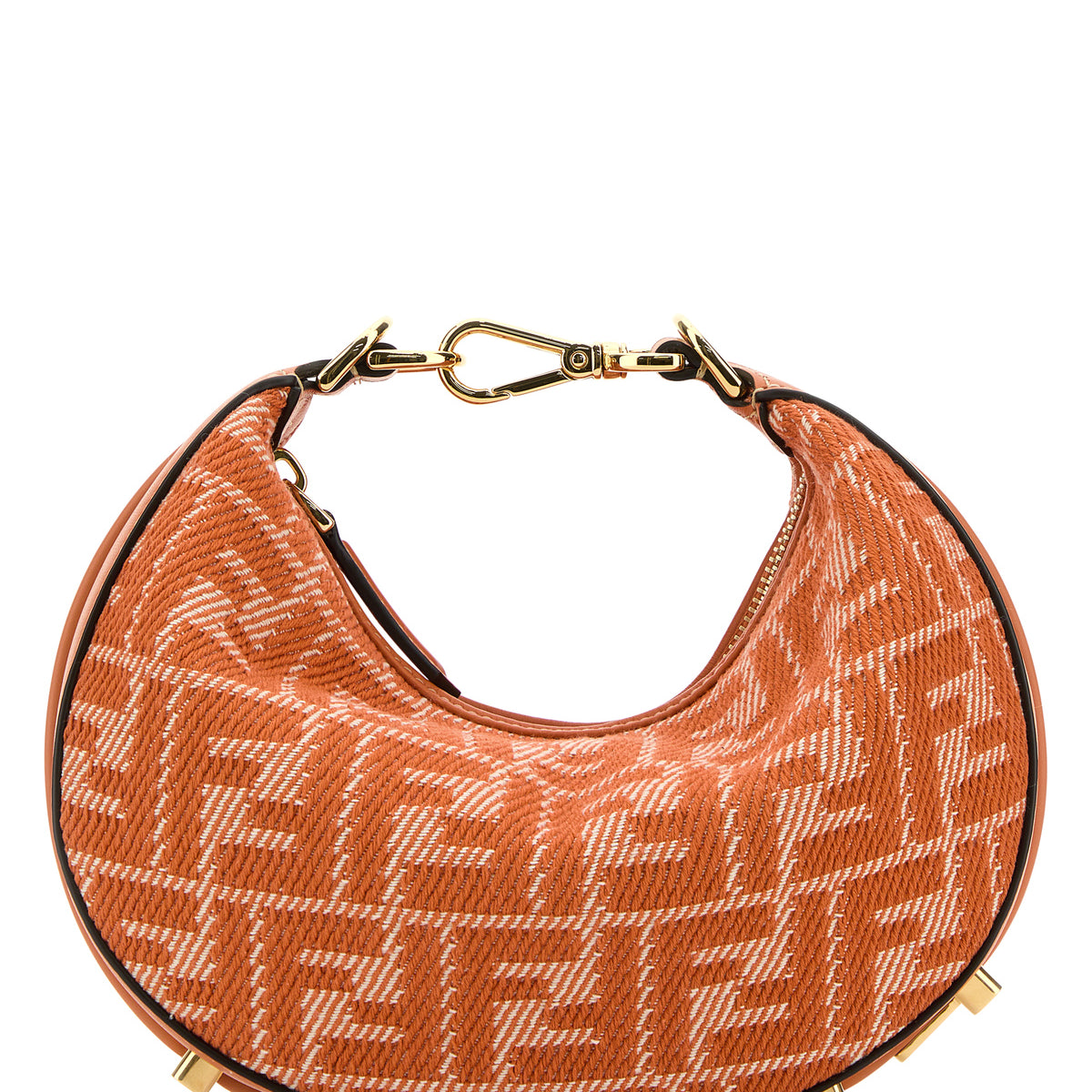 Borsa a mano Fendigraphy mini in denim ricamato – G&B