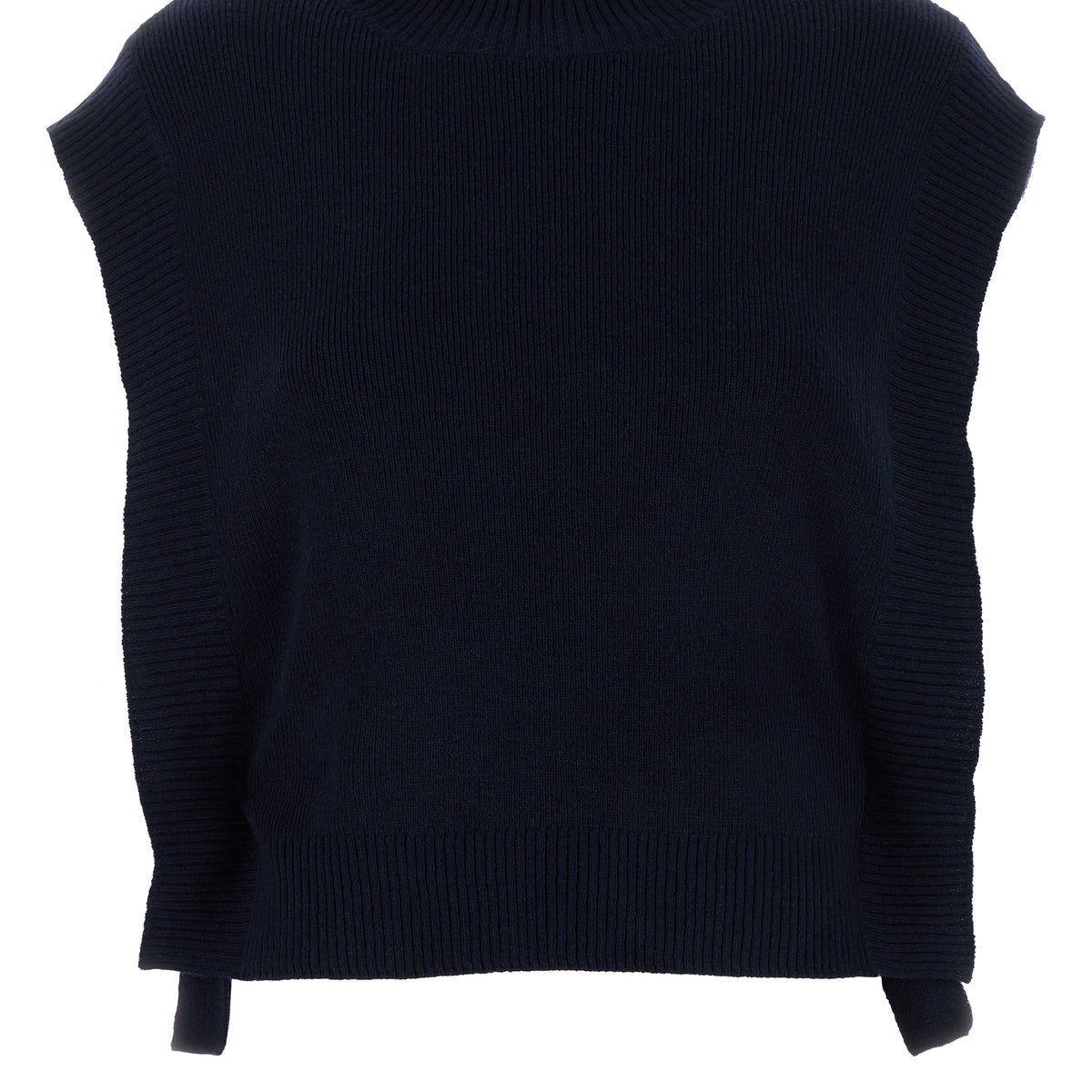 Navy blue wool Mathilde vest – G&B