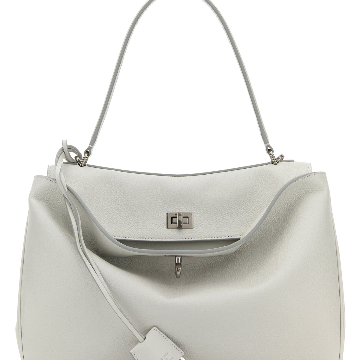 Chalk leather medium Rodeo handbag – G&B
