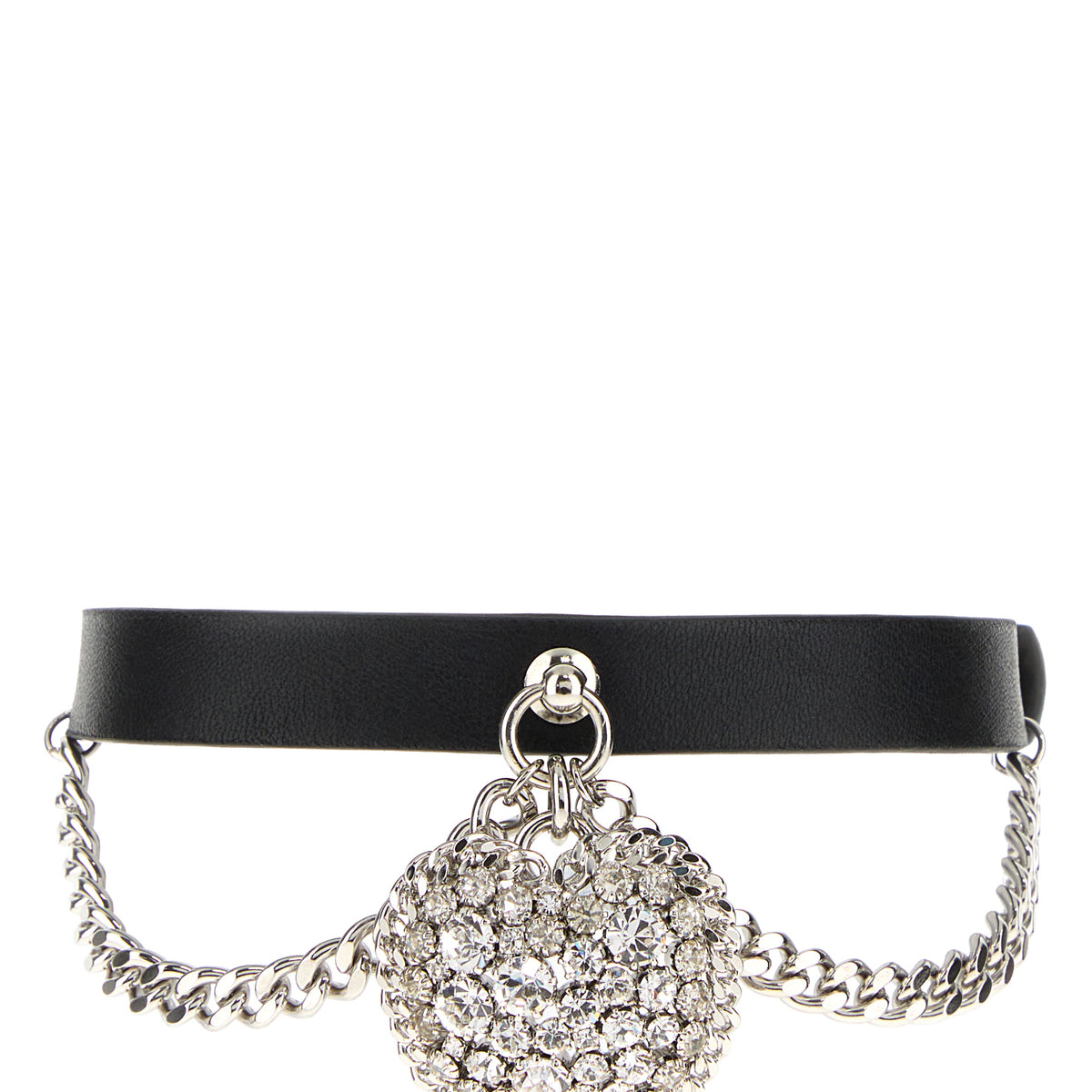 Black leather Heart choker – G&B