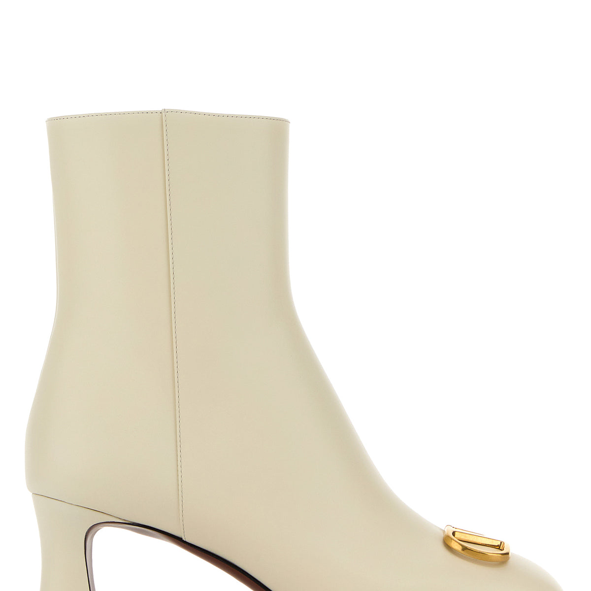 Ivory leather VLogo Signature ankle boots – G&B