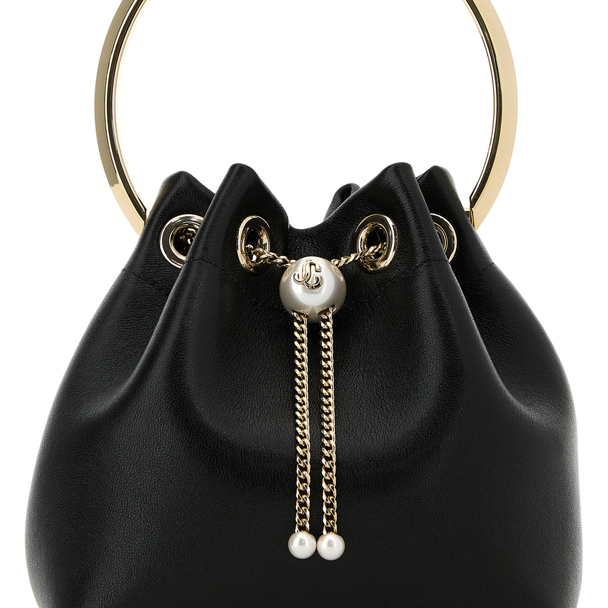 Black leather Bon Bon bucket bag – G&B
