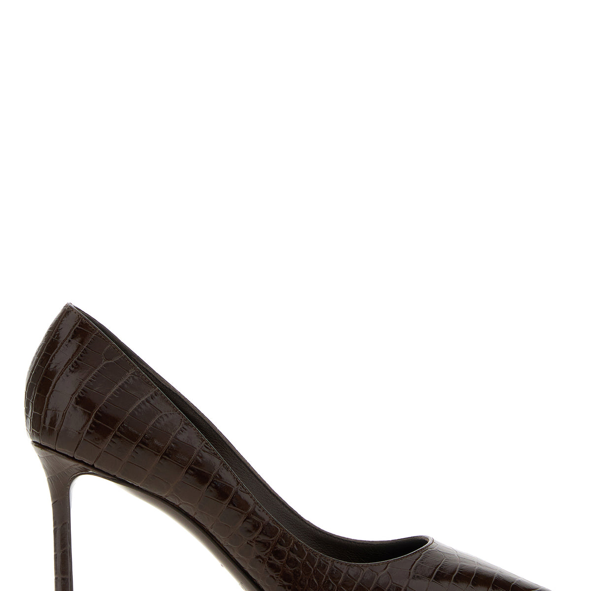 Chocolate leather Romy 85 pumps – G&B