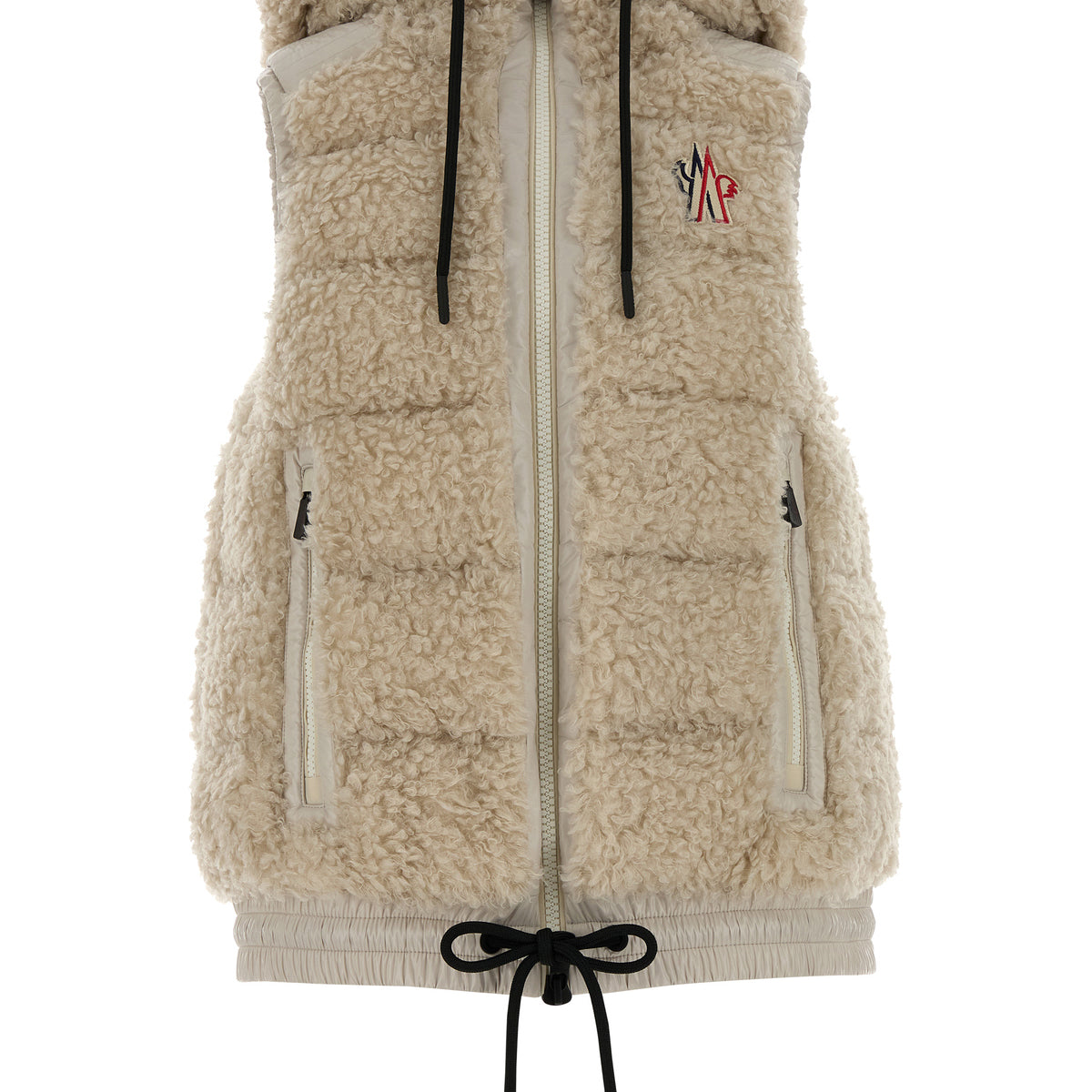Piumino smanicato in teddy avorio – G&B