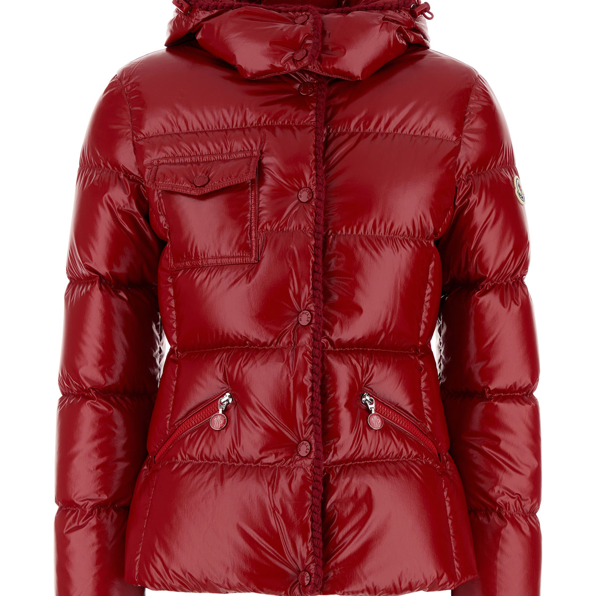 Red nylon Glarenis down jacket – G&B