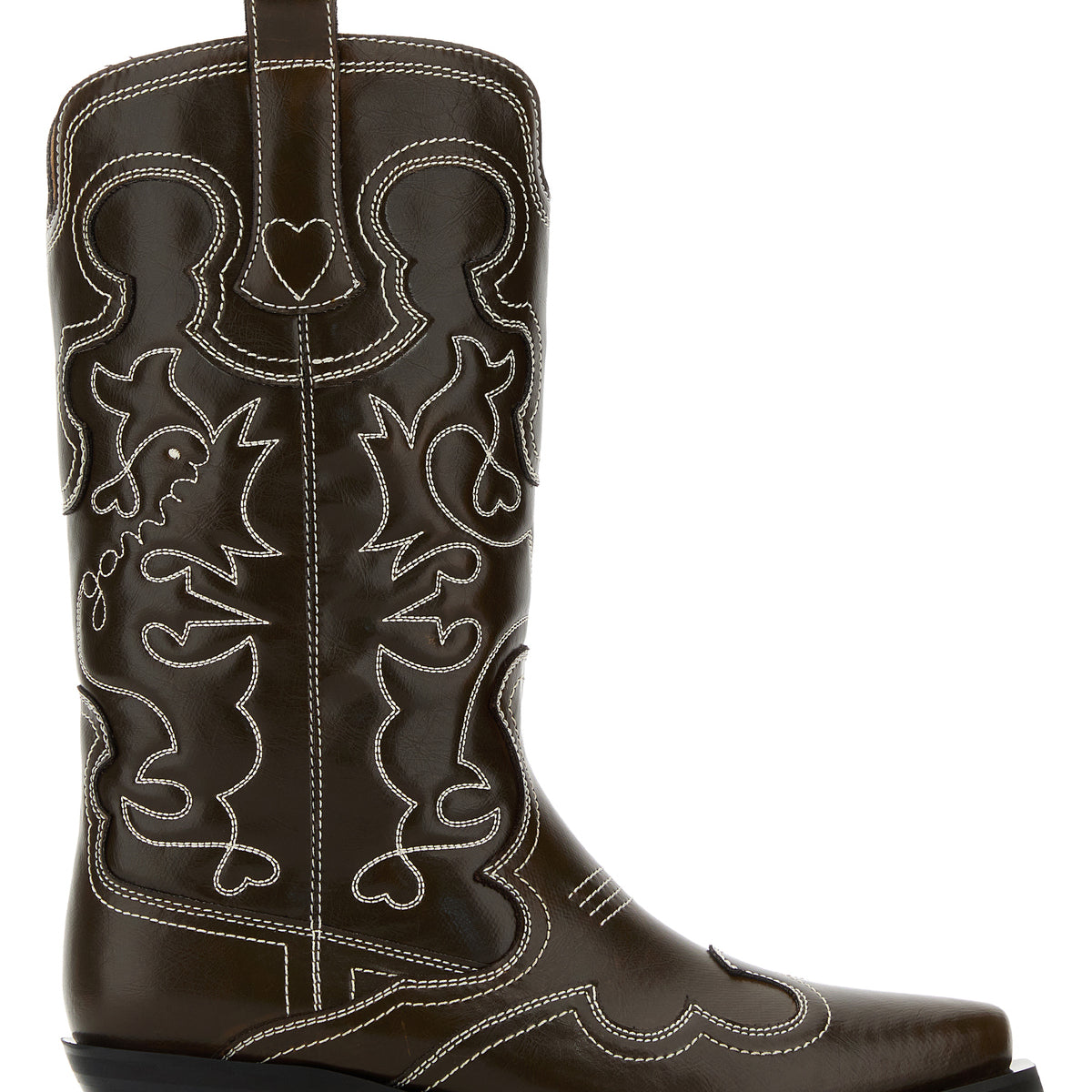 Chocolate synthetic leather boots – G&B