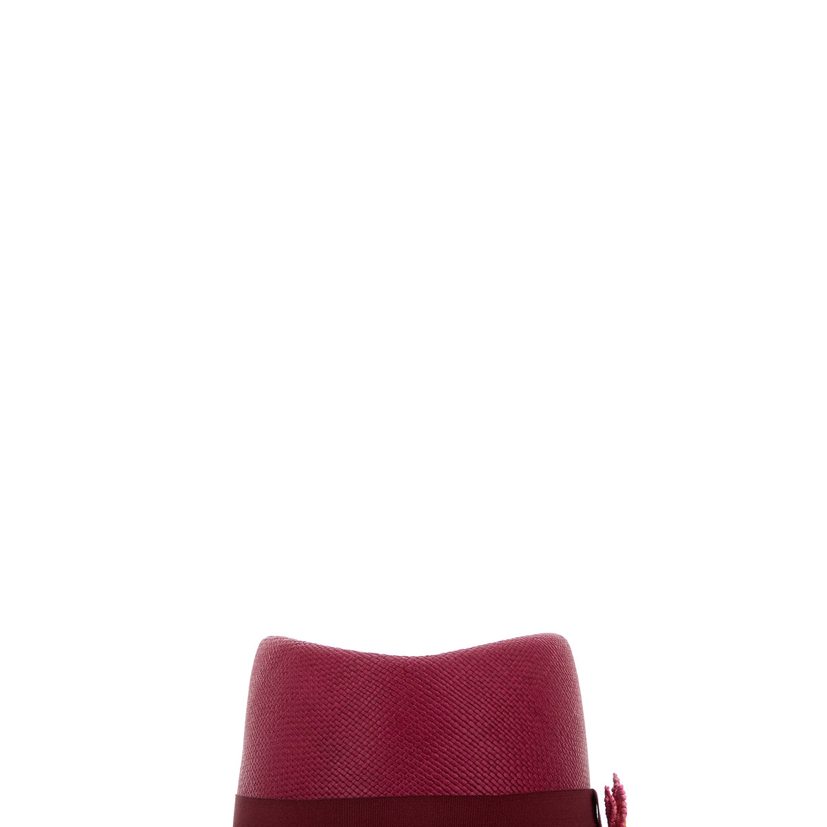 Tyrian purple raffia Canopy hat – G&B