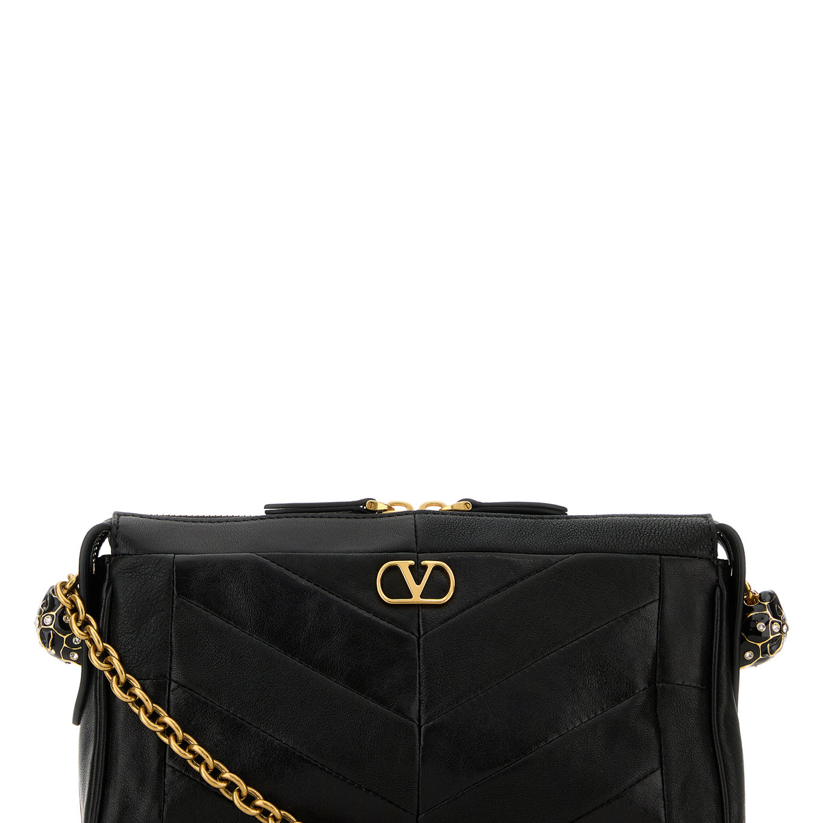 Black nappa leather Panthea crossbody bag – G&B