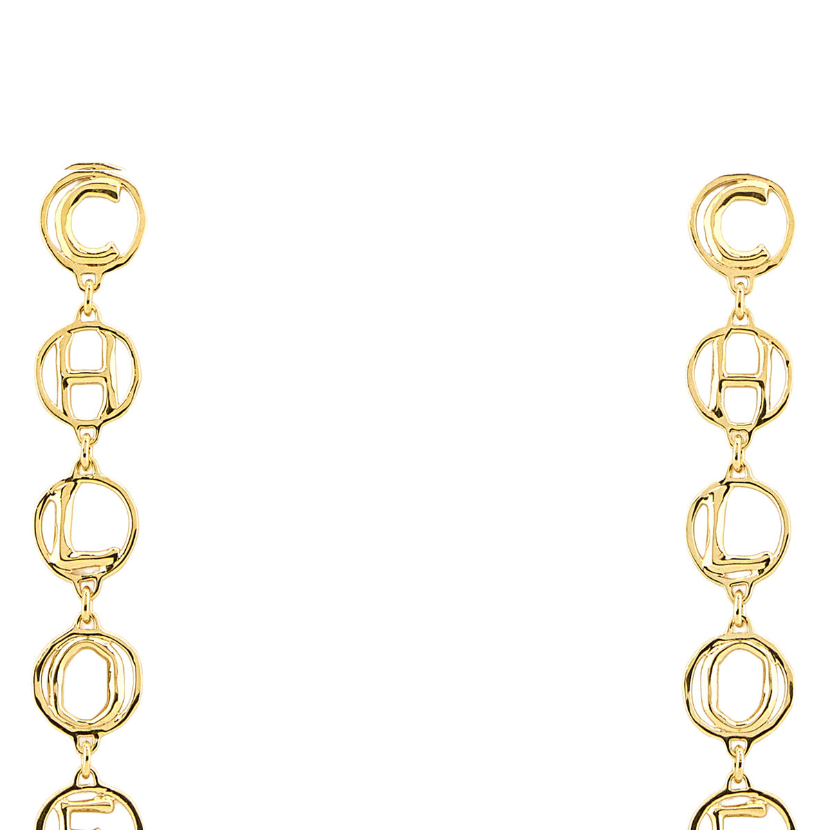 Gold metal Chloé Script earrings – G&B