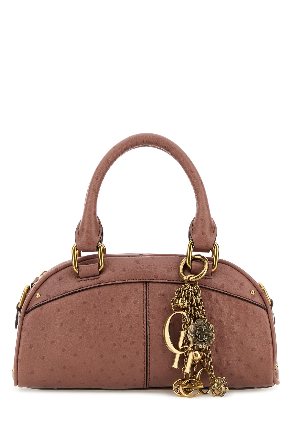 Antiqued pink leather Bowling handbag – G&B