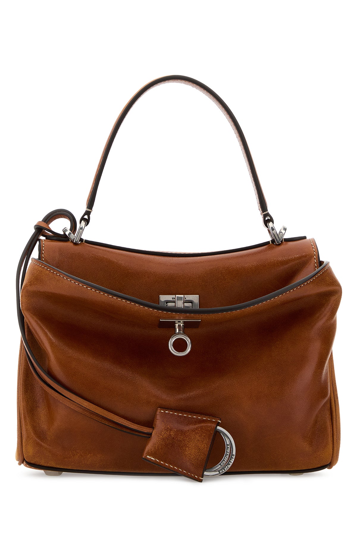 Caramel leather mini Rodeo handbag – G&B