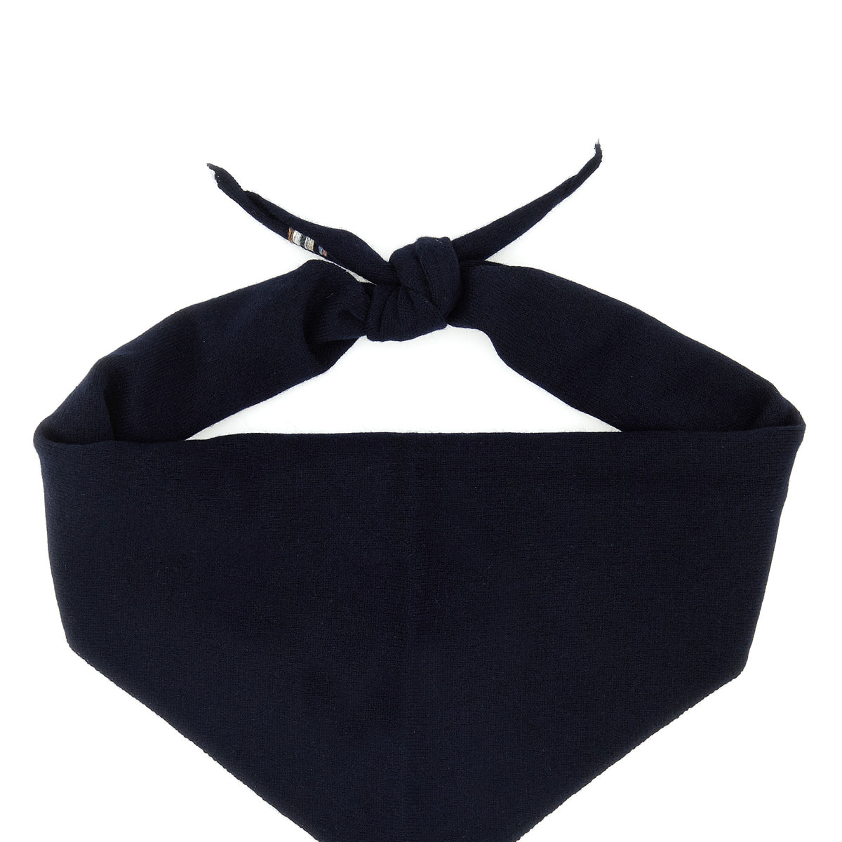 Midnight blue stretch cashmere blend bandana – G&B
