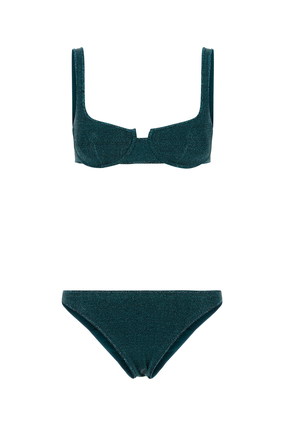 Petrol blue nylon blend bikini – G&B