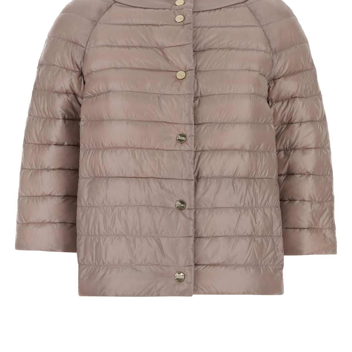 Powder pink nylon reversible down jacket – G&B