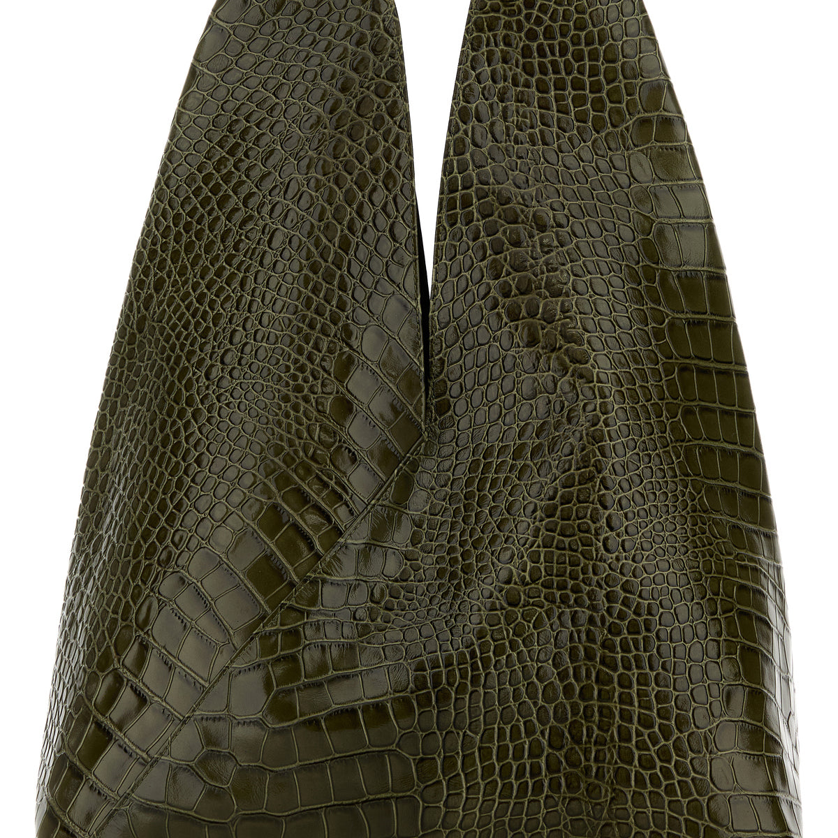 Olive green leather medium Japanese shoulder bag – G&B