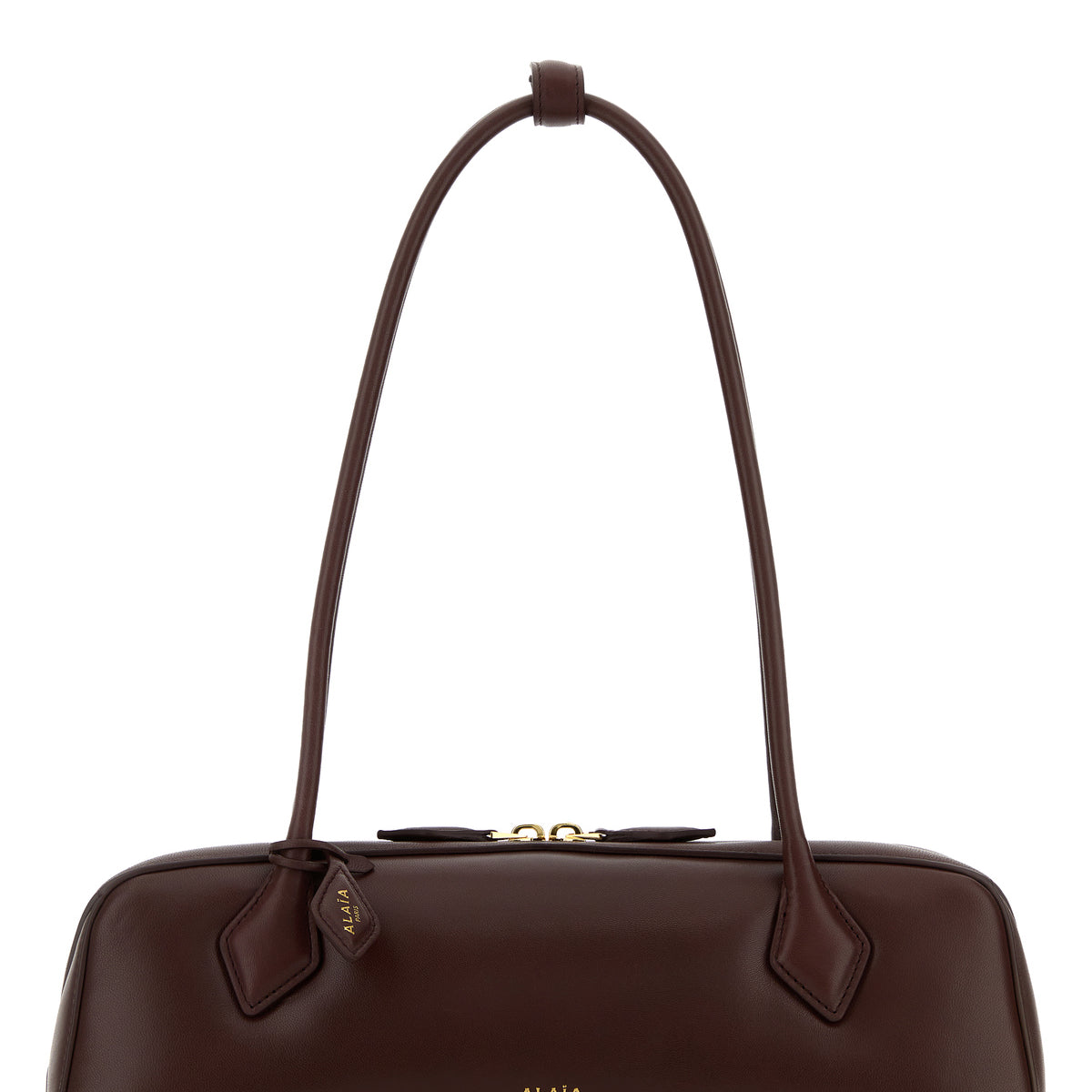 Burgundy nappa leather medium Le Teckel shoulder bag – G&B