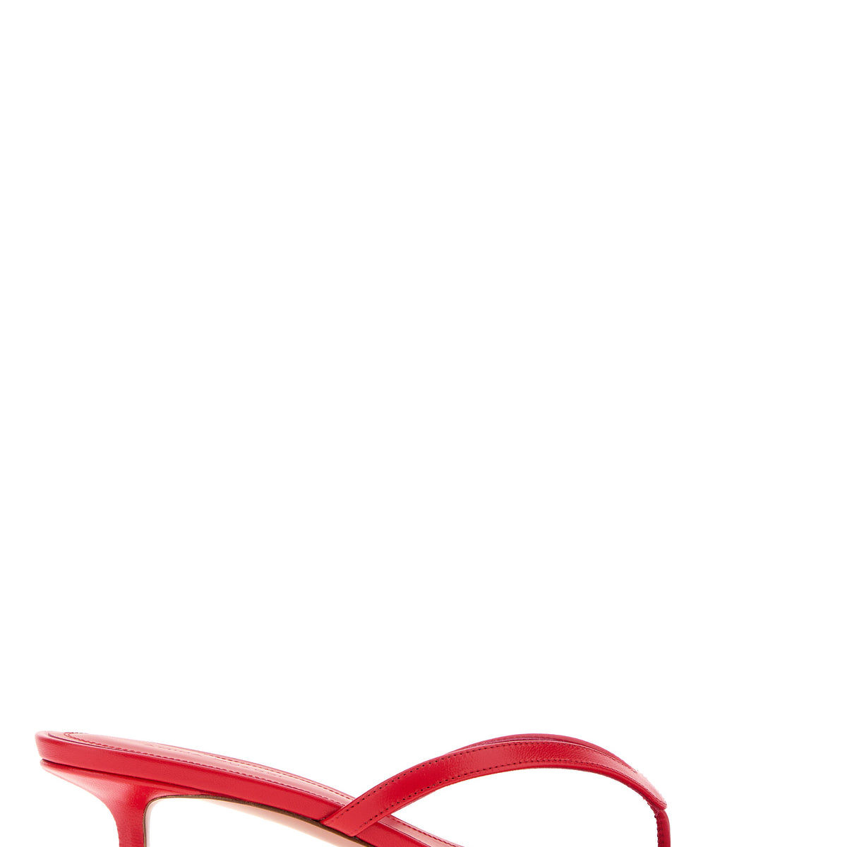 Red nappa leather Juliette thong mules – G&B